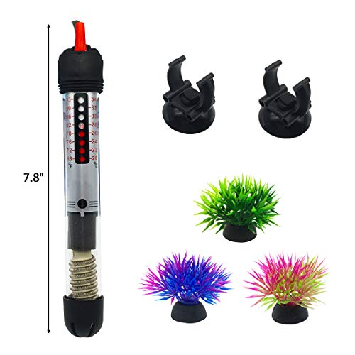 Fish Tank Aquarium Heater - Adjustable Temperature Submersible Thermostat Heater,25W/50W/100W/150W/200W/300W