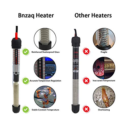 Fish Tank Aquarium Heater - Adjustable Temperature Submersible Thermostat Heater,25W/50W/100W/150W/200W/300W