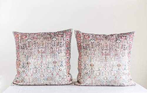 Creative Co-Op Creative Co-Op Cotton Distressed Print Pillow, Multicolor