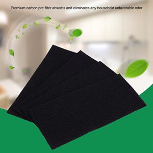 4 Pack Carbon Sponge Filter Universal Active Carbon Sponge Filter Foam Sheet Air Purifier Replacement Activated Pad