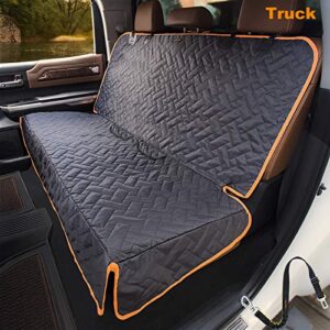 ibuddy bench car seat cover for car/suv/truck, waterproof back seat cover for kids without smell, heavy duty and nonslip pet truck seat cover for dogs, machine washable