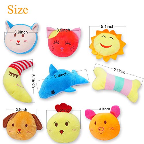 YUNKINGDOM 18 Pack Puppy Plush Squeaky Dog Toys Pets Small Dog Chew Toys for Puppies Bulk with Squeaker Soft Toy