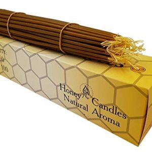 50 Natural Pure Beeswax Taper Candles 9 Inch Tall Church Jerusalem Holy Land Honey Scented Candle