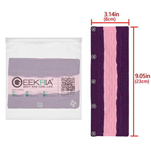 Geekria Knit Fabric Headband Cover Compatible with Audio-Technica, Beats, Bose, AKG, Sennheiser, Skullcandy, Sony Headphones/Headband Cushion Pad Protector, Easy DIY Installation (Pop Violet)