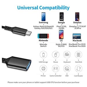 USB C OTG Adapter, USB C to USB Adapter for Samsung Galaxy S9/S10/S20/S21/S21+ Note 10/10+/20 Ultra, Thunderbolt 3 to USB 3.0 Female On The Go Cable Compatible with MacBook Pro/Air 2020 iPad Pro 2020