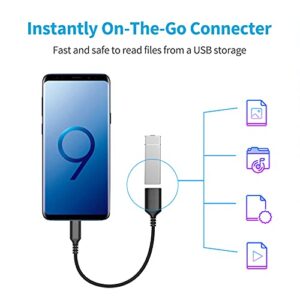 USB C OTG Adapter, USB C to USB Adapter for Samsung Galaxy S9/S10/S20/S21/S21+ Note 10/10+/20 Ultra, Thunderbolt 3 to USB 3.0 Female On The Go Cable Compatible with MacBook Pro/Air 2020 iPad Pro 2020