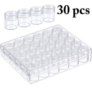 A&C Minimart Diamond Painting, Bead Storage Plastic Containers: Includes 90 9.5"x6.375”x1.125" Screw-Top Canisters – For Diamond, Nail Art Supplies, Rhinestones, Jewelry & Other Small Items