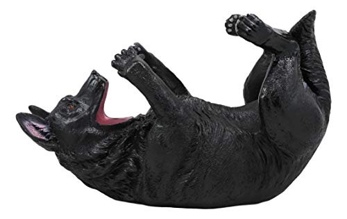 Ebros Lifelike Purebreed Pedigree Canine German Shepherd Dog Wine Bottle Holder Figurine As Kitchen Wine Cellar Countertop Centerpiece Home Decor Accent Dogs Puppies Statue (Black)