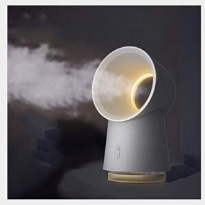 3 in 1 Bladeless Mini Desktop Fan with Cooling Humidifier and LED NightLight f