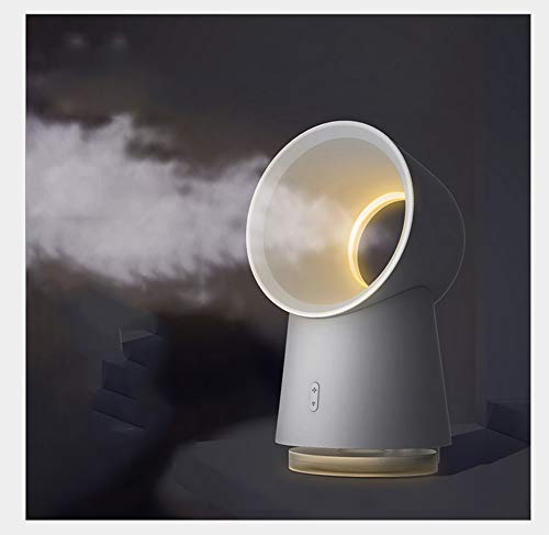 3 in 1 Bladeless Mini Desktop Fan with Cooling Humidifier and LED NightLight f