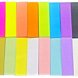 4A Sticky Notes, 0.6 x 2 Inches, Small Size,16 Colors, Self-Stick Notes, 100 Sheets/Pad,16 Pads/Pack, 4A 501516