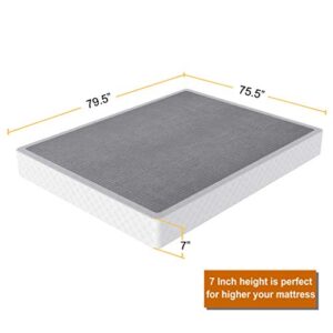 NOAH MEGATRON 7 Inch Box Spring King, Low Profile Metal Boxsprings/Mattress Foundation/Bunkie Board - 3000LBS Strong Steel Structure/Easy Assembly (King)