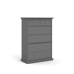 tvilum sonoma 6 drawer chest, black lead