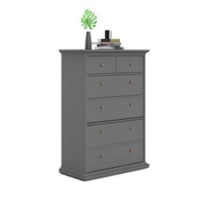 Tvilum Sonoma 6 Drawer Chest, Black Lead