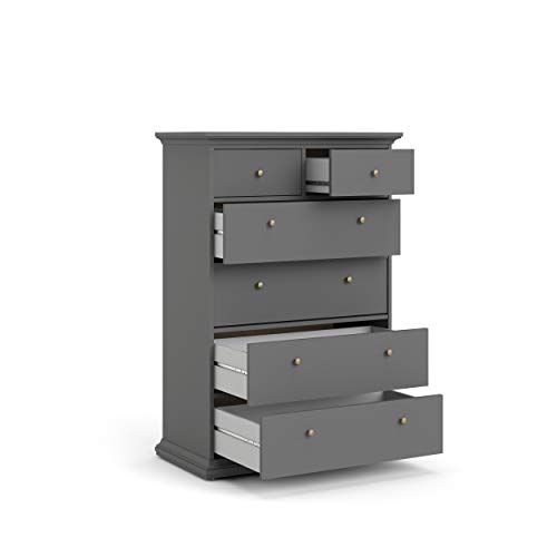 Tvilum Sonoma 6 Drawer Chest, Black Lead