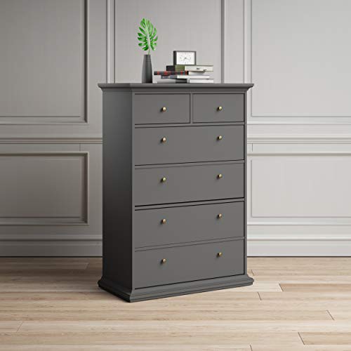 Tvilum Sonoma 6 Drawer Chest, Black Lead