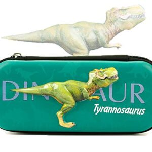 T-rex Triceratops Pencil Case for Boys 3D Noctilucent Cool Tyrannosaurus Dinosaurs EVA Pen Pouch Stationery Box Anti-Shock for School Students Boy Teens