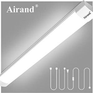 Airand LED Shop Lights for Garage with Plug, Waterproof Linkable LED Tube Light 5000K Under Cabinet Lighting,3600 LM LED Ceiling and Closet Light 36W, Corded Electric with ON/Off Switch