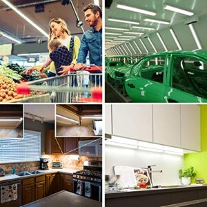 Airand LED Shop Lights for Garage with Plug, Waterproof Linkable LED Tube Light 5000K Under Cabinet Lighting,3600 LM LED Ceiling and Closet Light 36W, Corded Electric with ON/Off Switch