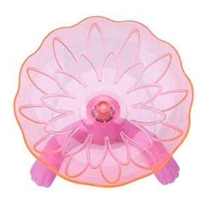 popetpop hamster wheel silent spinner-hamster exercise wheel plastic stable bracket flying saucer for gerbils chinchillas guinea pigs syrian hamsters dwarf hamster wheel-pink