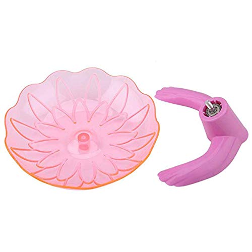 POPETPOP Hamster Wheel Silent Spinner-Hamster Exercise Wheel Plastic Stable Bracket Flying Saucer for Gerbils Chinchillas Guinea Pigs Syrian Hamsters Dwarf Hamster Wheel-Pink