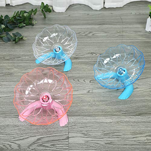 POPETPOP Hamster Wheel Silent Spinner-Hamster Exercise Wheel Plastic Stable Bracket Flying Saucer for Gerbils Chinchillas Guinea Pigs Syrian Hamsters Dwarf Hamster Wheel-Pink