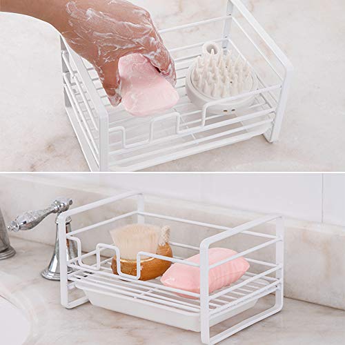 Sponge Holder, Tomorotec Sponge Drain Rack Holder Kitchen Storage Basket for Kitchen and Bathroom Kitchen Sink Caddy Sink Hanging Storage Box