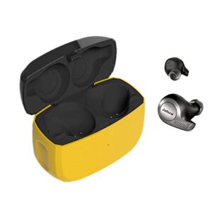 kissmart compatible with jabra elite active 65t charging case, replacement charger case cradle dock for jabra elite active 65t / elite 65t earbuds (capacity 500mah) (yellow)