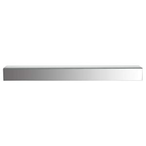 gallery solutions 22" mirrored floating wall shelf ledge silver