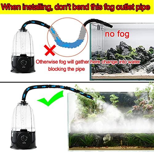 Reptile Fogger Terrariums Humidifier Fog Machine Mister 3L Large Size Ideal for Paludarium/Vivarium/Reptiles/Amphibians/Herps