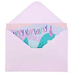 Pipilo Press 36 Pack Kids Birthday Cards Assortment with Pastel Colored Envelopes, 12 Designs, Dinosaur, Mermaid, Narwhal (4x6 In)