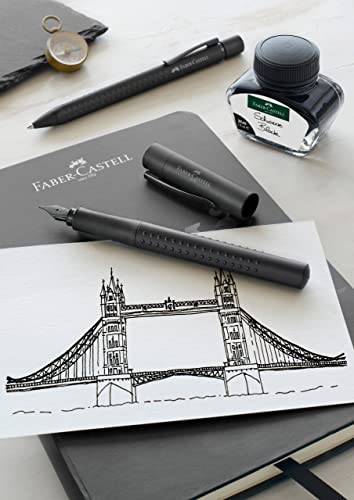 Faber-Castell Grip Edition Fountain Pen and Ballpoint Pen Set - All Black