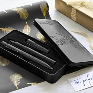 Faber-Castell Grip Edition Fountain Pen and Ballpoint Pen Set - All Black