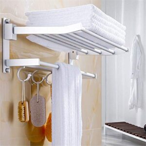 Bathroom Shelf Organizer Shower Wall Mounting Rack Caddy Hooks Storage