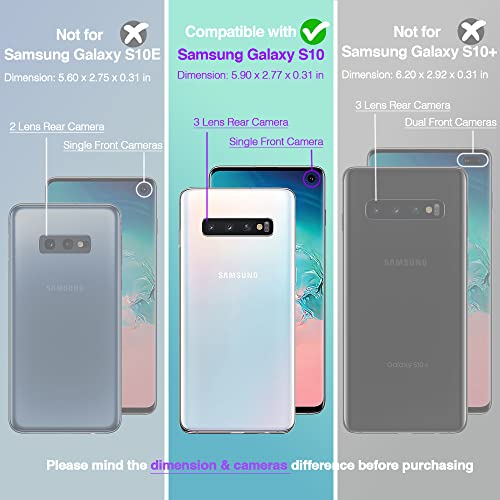 Galaxy S10 Case Ultra Crystal Clear Shockproof Bumper Protective Case for Samsung Galaxy S10 Transparent TPU Slim Fit Flexible Cell Phone Back Covers for Men Women Boys Girls Rubber Silicone Gel Soft