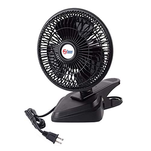 TN TONNY Convertible 6-Inch Desk & Clip on Fan Two Quiet Speeds, Household Table Clip on Fans AC Personal Fans with 6 Feet Cord, Ideal for The Home, Office, Dorm, Black