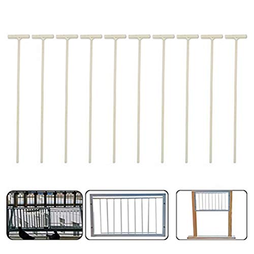 POPETPOP Bird Door Iron Bars 20pcs Active Bird Cage Door Iron Bars Entrance Wire Trap Door Curtain Metal Removable Rod (Silver)