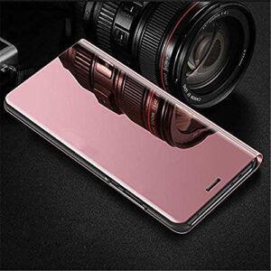 EMAXELERR Xiaomi Redmi Note 8 Case Cover Stylish Mirror Plating Flip Full Body Protective Reflection Ultra Thin Hard Anti-Scratch Shockproof Frame for Xiaomi Redmi Note 8 Mirror:Rose Glod