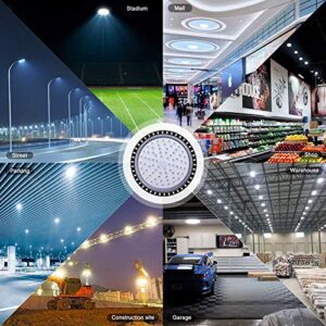 300W UFO LED High Bay Light lamp Factory Warehouse Industrial Lighting 39000 Lumen 6000-6500K IP67 LED Commercial Lights- Warehouse LED Lights- Bay LED Shop Lights for Garage Factory Workshop Gym