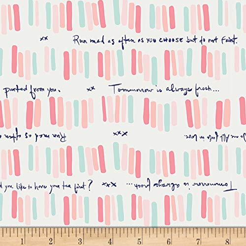 Art Gallery Fabrics Art Gallery Paperie Quoted Fabric, White