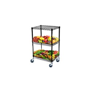 Omega 18" Deep x 24" Wide x 20" High 2 Tier Black Mobile Basket Unit