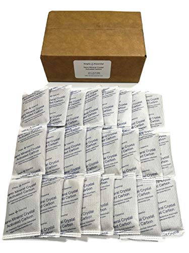 SimpleAndEssential Activated Carbon Deodorizer Bags: Smoke, Moisture and Odors Absorber Remover Eliminator for Home and Pets (24x50g Bags)