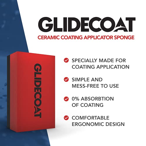 Glidecoat Ceramic Coating Applicator Sponges 6 Pack- Applicator Pads Detailing for Cars, Boats, Motorcycles, Motorhomes, Quad Bikes and More - Non-Absorbing - Effortless Application On Any Vehicle!