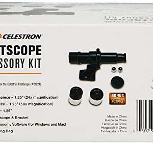 Celestron 21024 FirstScope Telescope & 21024-ACC FirstScope Accessory Kit (Black)