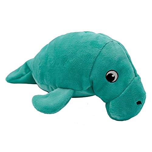 SmartPetLove Snuggle Puppy Tender-Tuffs - Large Marine Stuffed Plush Manatee Toy - with Puncture Resistant Squeaker, Great for Big Dogs