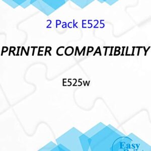 EASYPRINT 2-Pack of Black Compatible Toner Cartridges Replacement for Dell E525W E525 Used for Dell E525W Wireless Color Laser Printer for 593-BBJX 593-BBJU 593-BBJV 593-BBJW