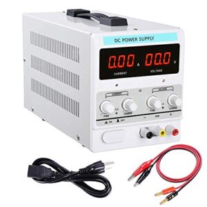 30v 10a adjustable dc power supply precision variable dual digital lab test 110v dual led three digital tube display safe circuit design durable steel case us delivery (30v10a)