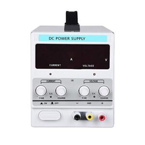 30V 10A Adjustable DC Power Supply Precision Variable Dual Digital Lab Test 110V Dual LED Three Digital Tube Display Safe Circuit Design Durable Steel Case US Delivery (30V10A)