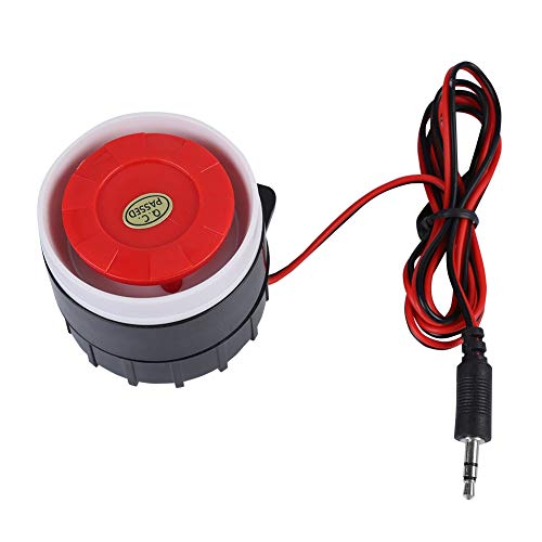 120dB DC 12V Mini Red Wired Loud Alarm Horn Safety Warning/Burglar Horn for Home Security Monitoring System Indoor and Outdoor Safety