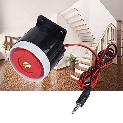 120dB DC 12V Mini Red Wired Loud Alarm Horn Safety Warning/Burglar Horn for Home Security Monitoring System Indoor and Outdoor Safety